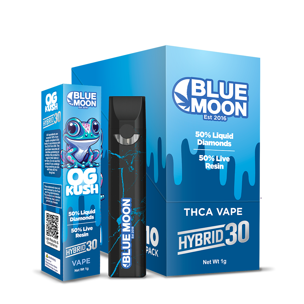 THC-A Disposable Vape OG Kush 10-Pack | Blue Moon Hemp Wholesale