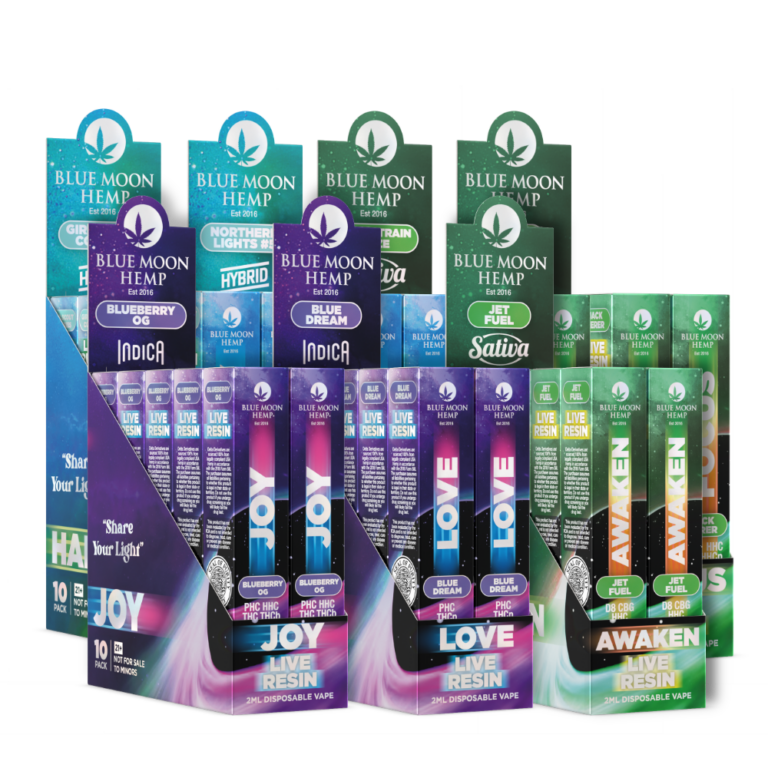 Live Resin 2G Disposable Vape - 7 Box Bundle | Blue Moon Hemp Wholesale