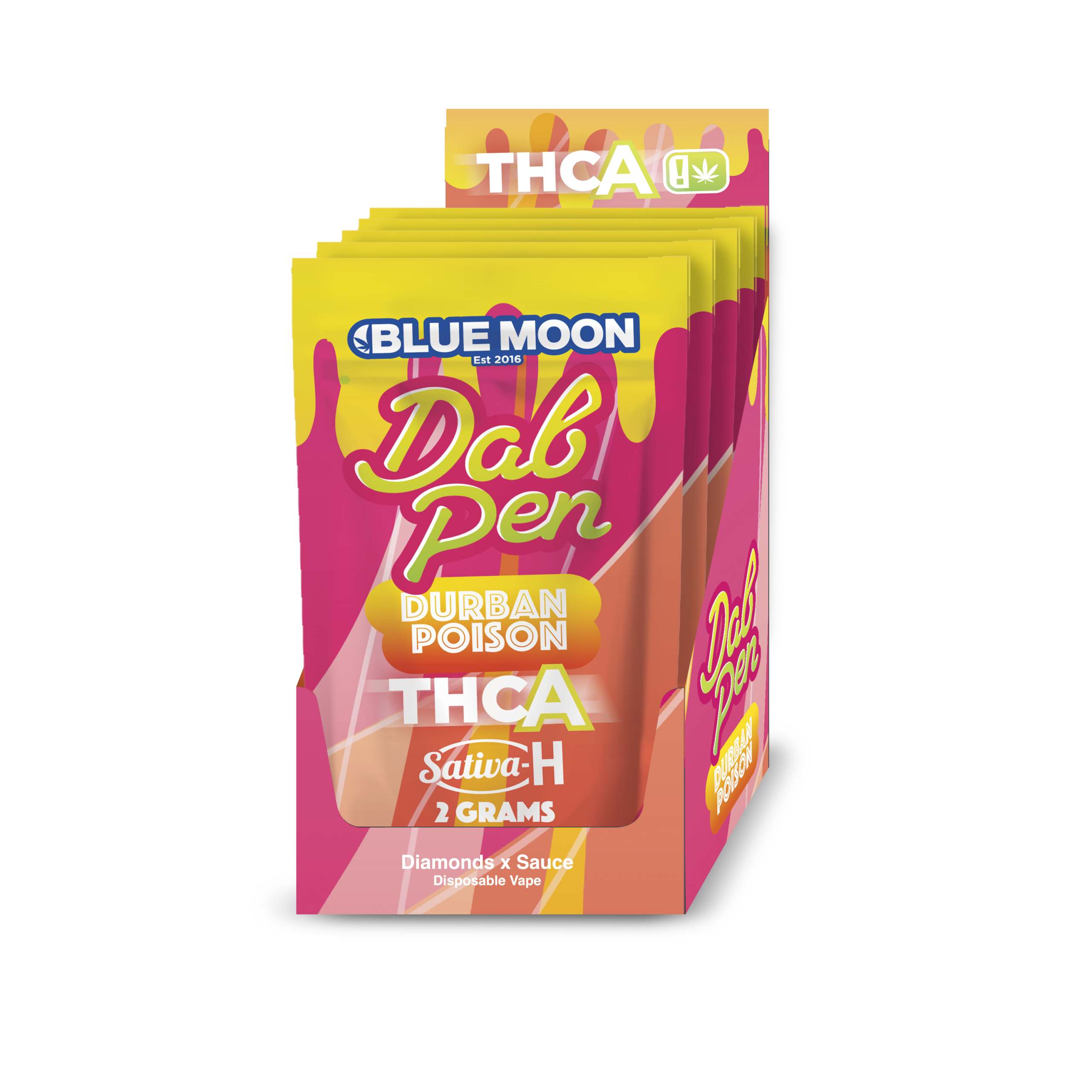 2g THC-A Dab Pen Disposable Durban Poison - 5 pack | Blue Moon Hemp ...