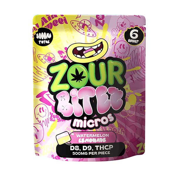 ZOUR BITEZ MICROS – WATERMELON/LEMONADE | Blue Moon Hemp Wholesale